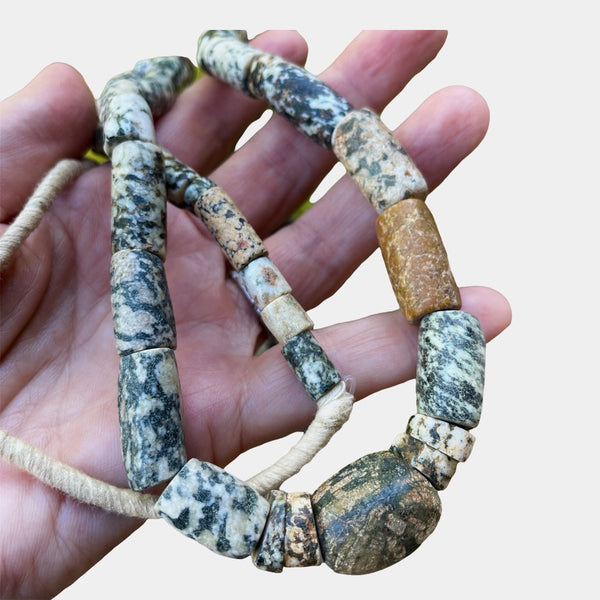 Lovely Ancient Granite Stone Tube Beads from Mali, Strand - Rita Okrent ...