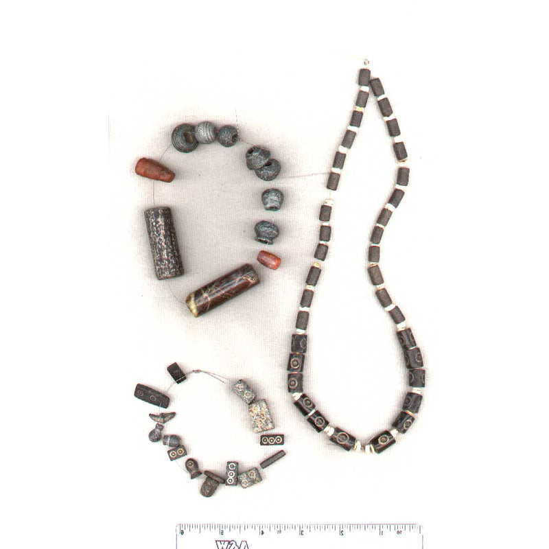 Pre-Columbian Slate Beads, Peru - AN127a - Rita Okrent Collection